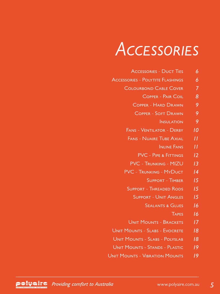 PolyaireProductCatalogueEdition1 Accessories | PDF | Pipe (Fluid Conveyance) | Duct (Flow)