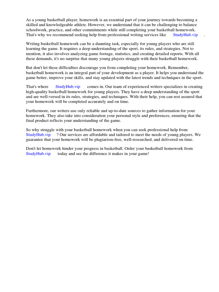 Basketball Homework Help for Youth | PDF | Lesson Plan | Physical Education