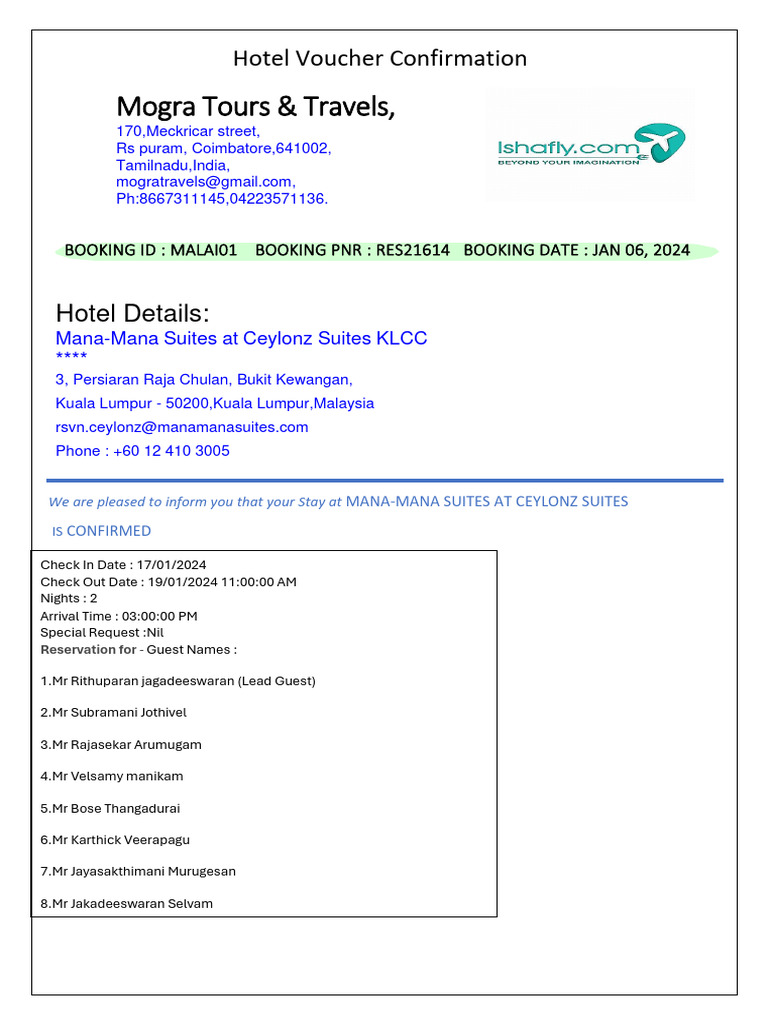 Hotel Booking Confirmation | PDF | Hotel