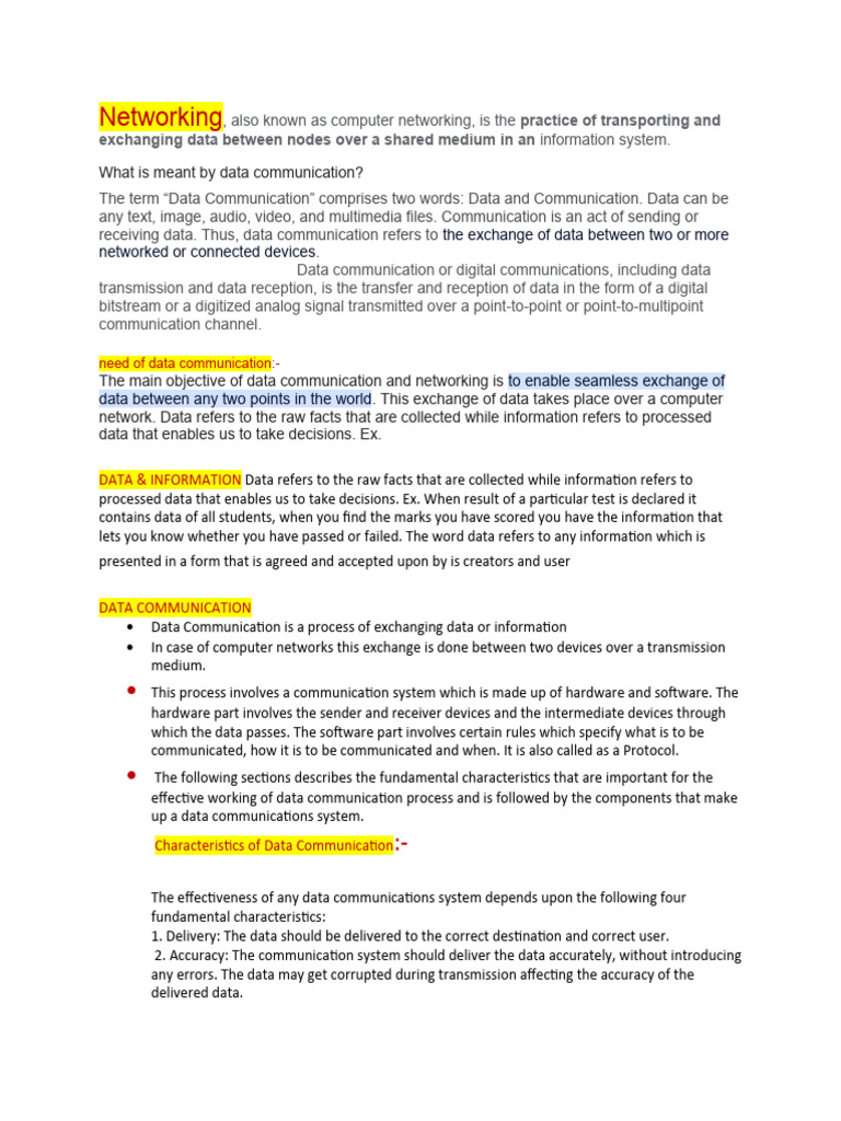 JCC 3 Sem Data Comm Net | PDF | Osi Model | Internet Protocol Suite