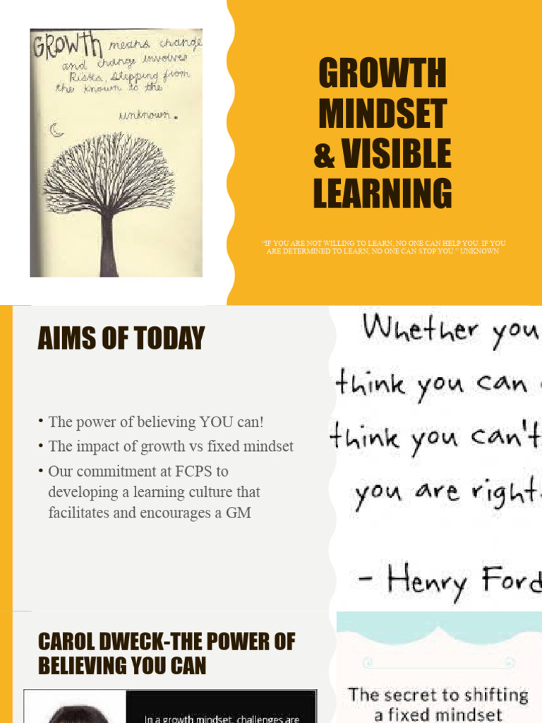 Growth Mindset Parent Presentation | PDF | Mindset | Learning