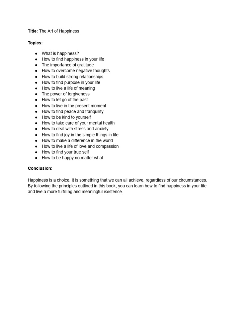 Finding True Happiness Within | PDF