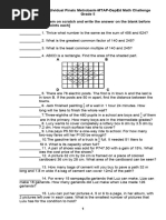 2019 Grade 4 Math Challenge Division Finals Questions and Answers | PDF ...