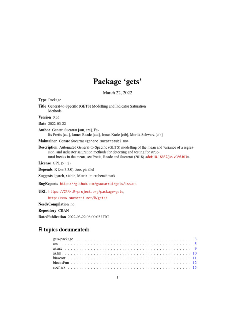 Gets | PDF | Regression Analysis | Logistic Regression