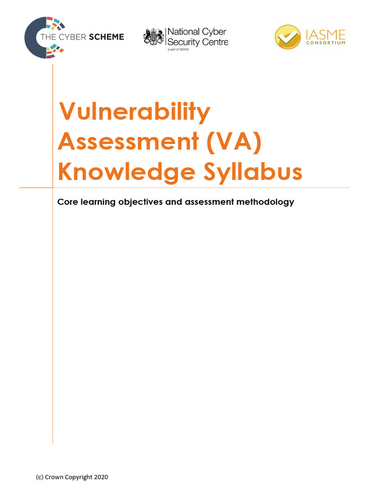 TCS-VA Syllabus | PDF | Vulnerability (Computing) | Information Security