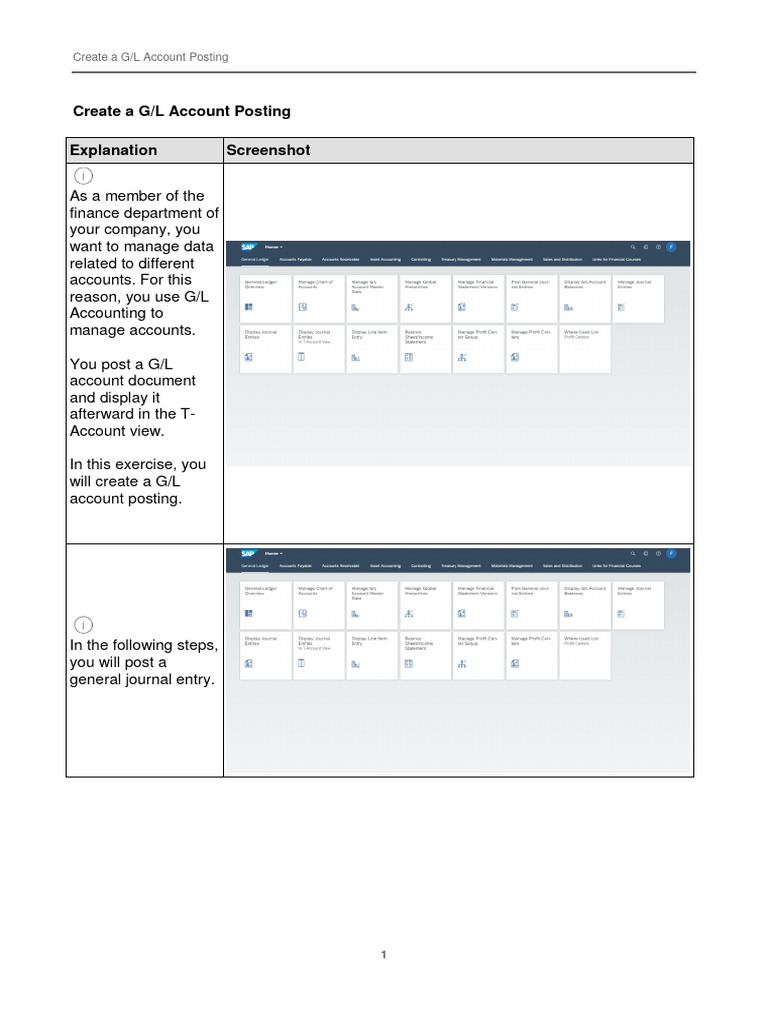 Create A GL Account Posting in Fiori | PDF | Computing
