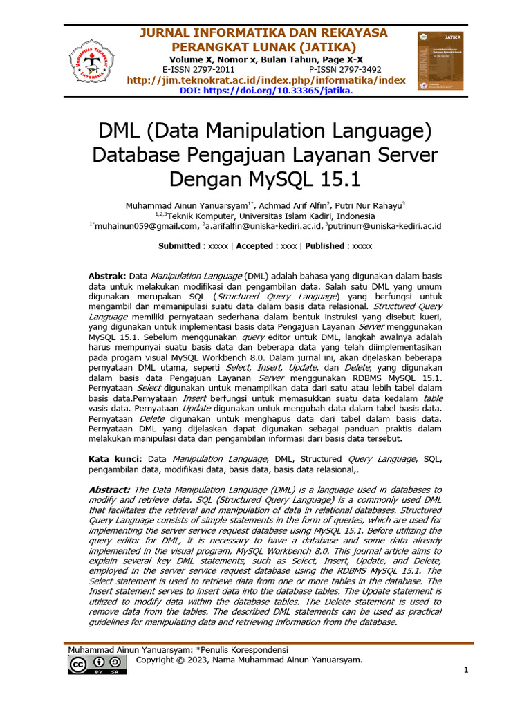 Jurnal Muhammad Ainun Yanuar Syam With Header | PDF | Komputer