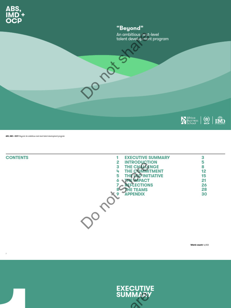 OCP's Beyond Program: Next-Level Talent Development | PDF | Business ...