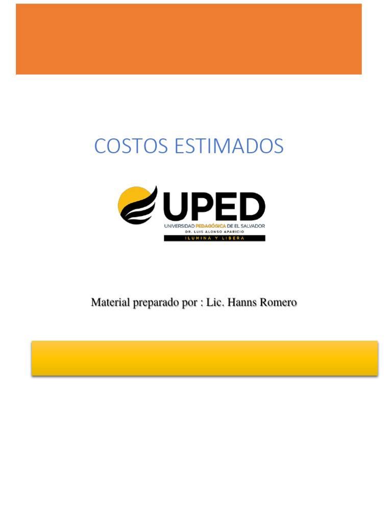 Costos Estimados | PDF | Contabilidad | Valoración (Finanzas)