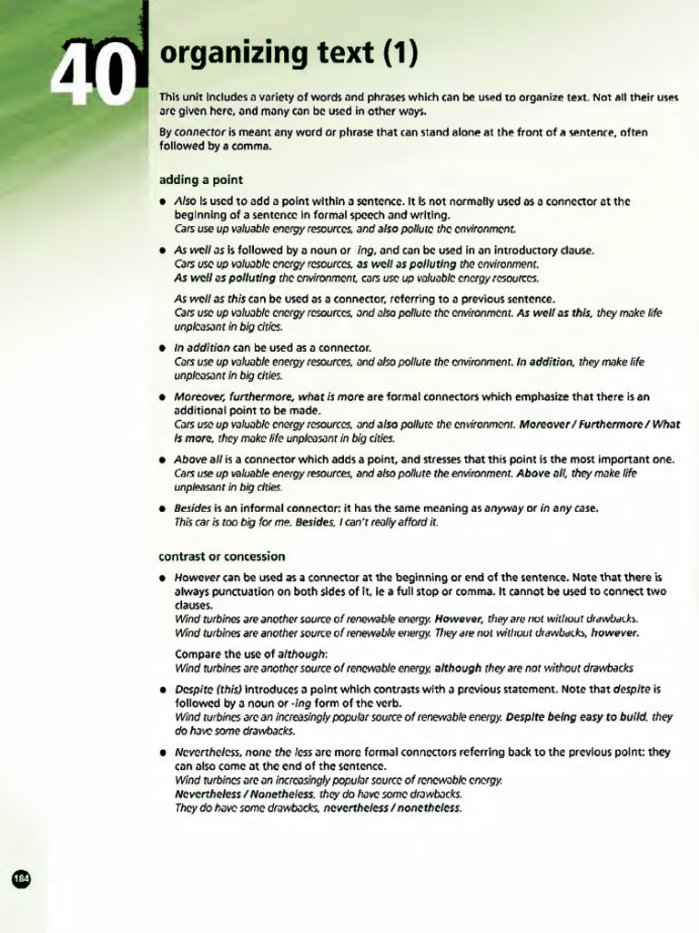 Organizing Text - Fronting - Inversion | PDF