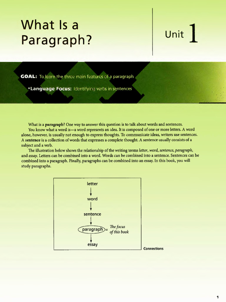 Paragraph Unit 1 | PDF