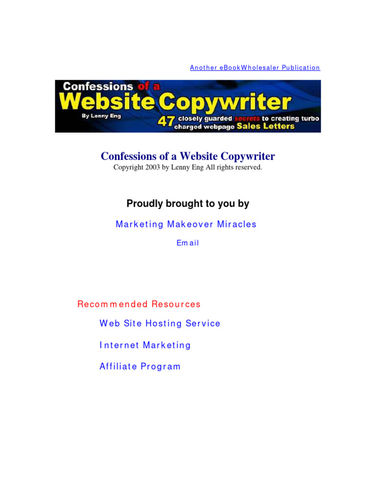 Confessions of A Website Copywriter (PDFDrive) - Compressed | PDF ...