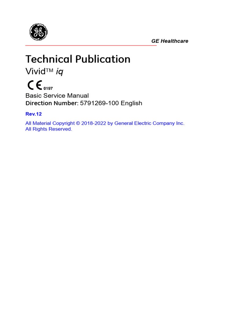 Vivid Iq v203 Basic Service Manual - SM - 5791269-100 - 12 | PDF | Key (Cryptography) | Computing
