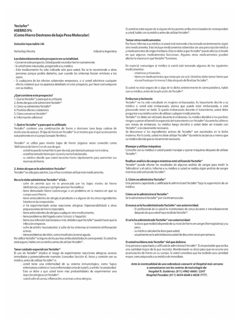 Yectafer Prospecto | PDF
