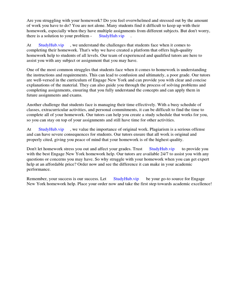Engage New York Homework Help | PDF | Homeschooling | Homework