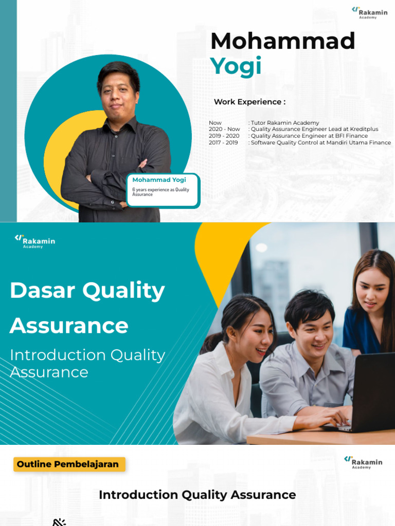 Dasar Quality Assurance - Introduction Quality Assurance | PDF