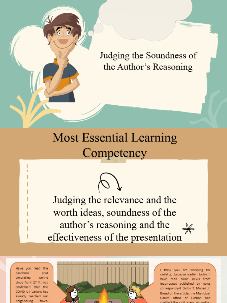 Q4 MELC 1 Soundness of The Authors Reasoning | PDF | Argument