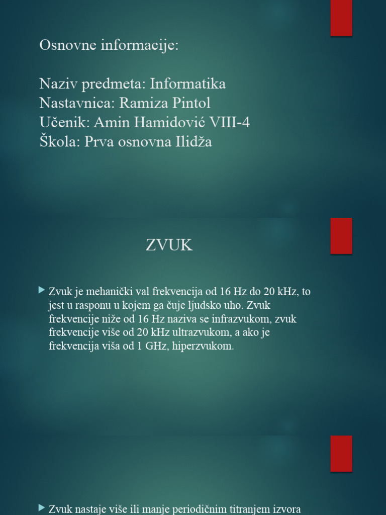 Zvuk | PDF