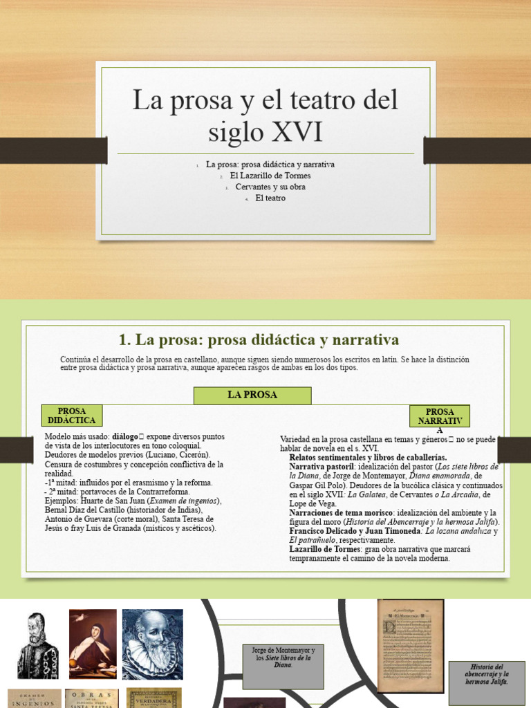 La Prosa y El Teatro Del Siglo XVI-Lazarillo 2 | PDF | Teatro | Literatura española