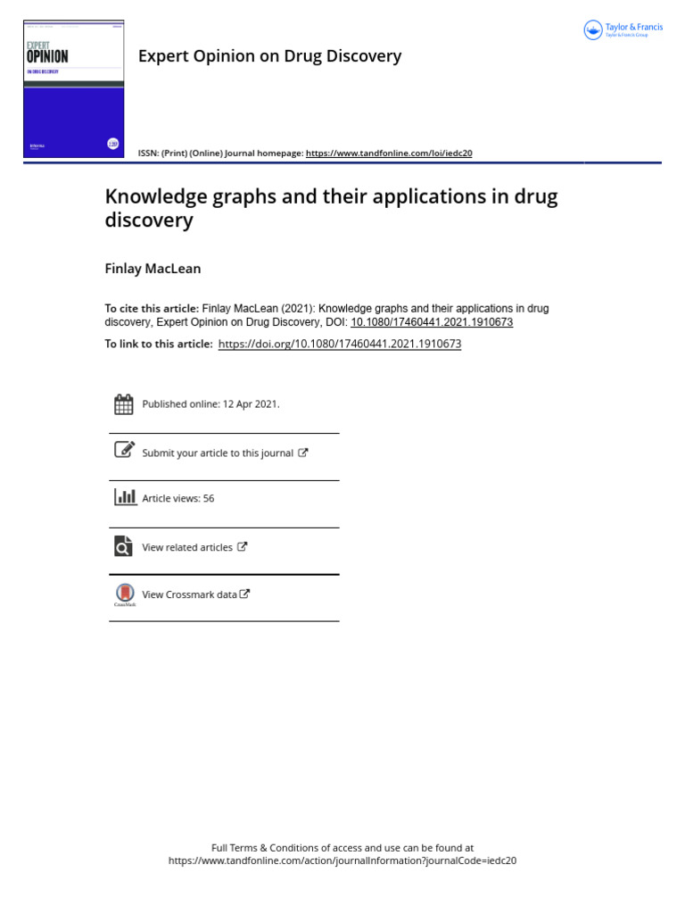 Knowledge Graphs and Their Applications in Drug | PDF | Machine ...