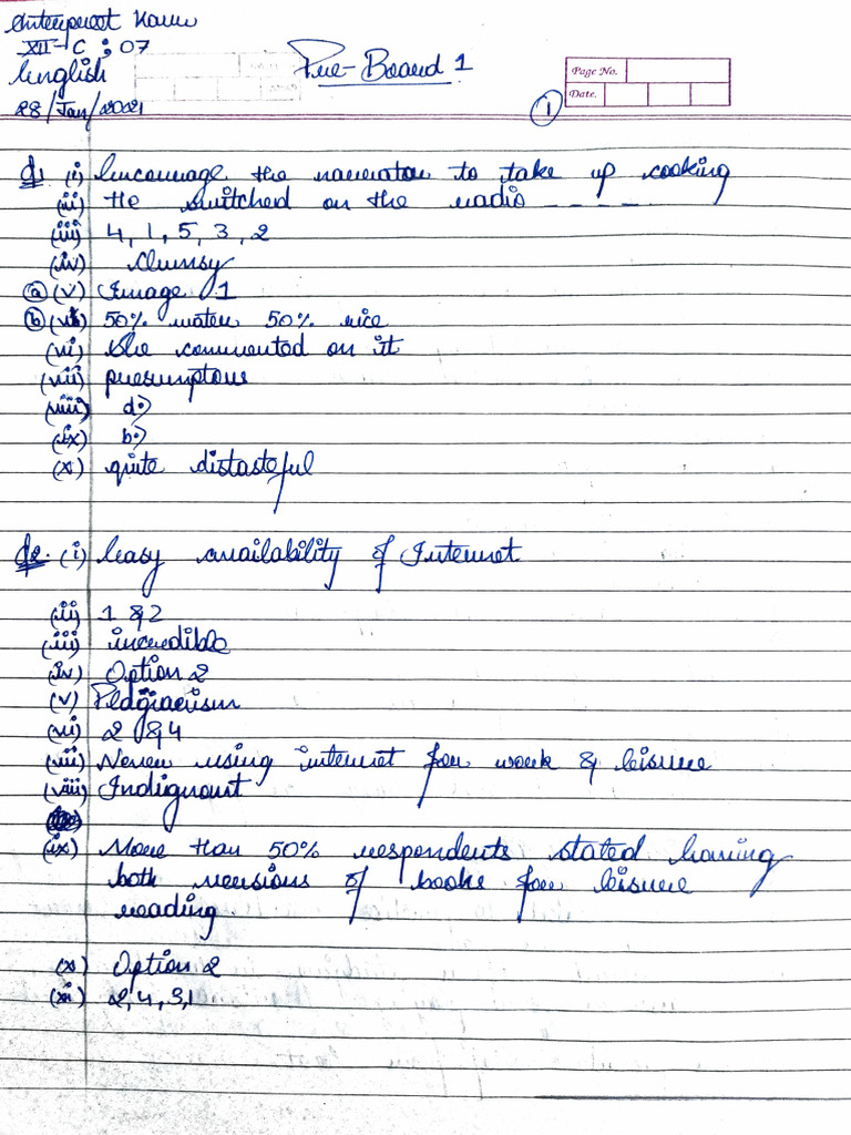 Anterpreet 12C (Eng. Pre-Board) | PDF