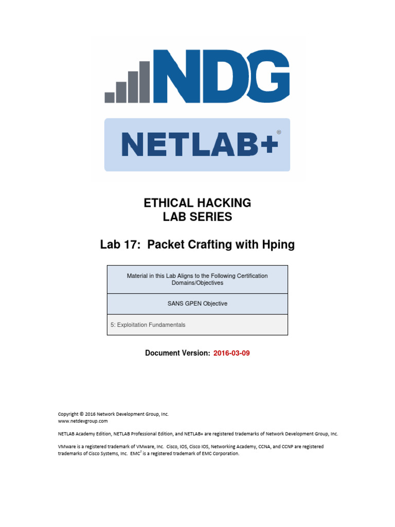 NDG EH Lab 17 | Download Free PDF | Transmission Control Protocol | Communications Protocols