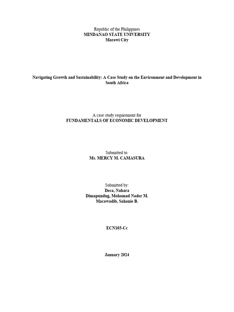 Case Study | PDF | Sustainability | Sustainable Development