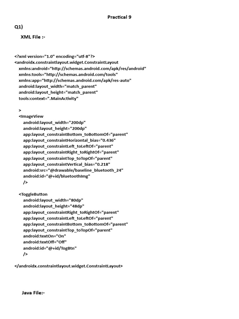 MAD Parcticals | PDF | Android (Operating System) | Java (Programming Language)