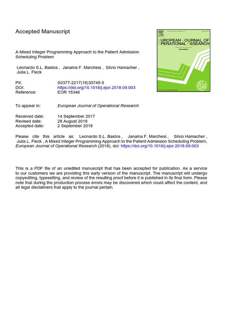 A Mixed Integer Programming Approach To Pdf Mathematical Optimization Metaheuristic