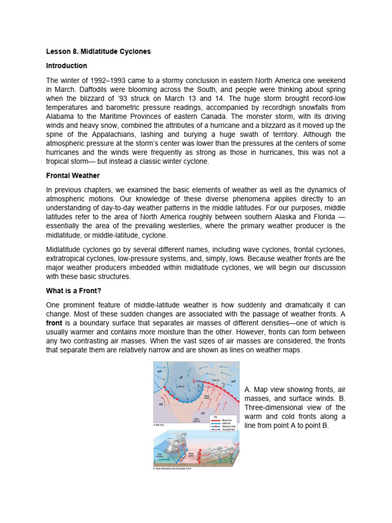 Lesson 8 | PDF | Cyclone | Tropical Cyclones