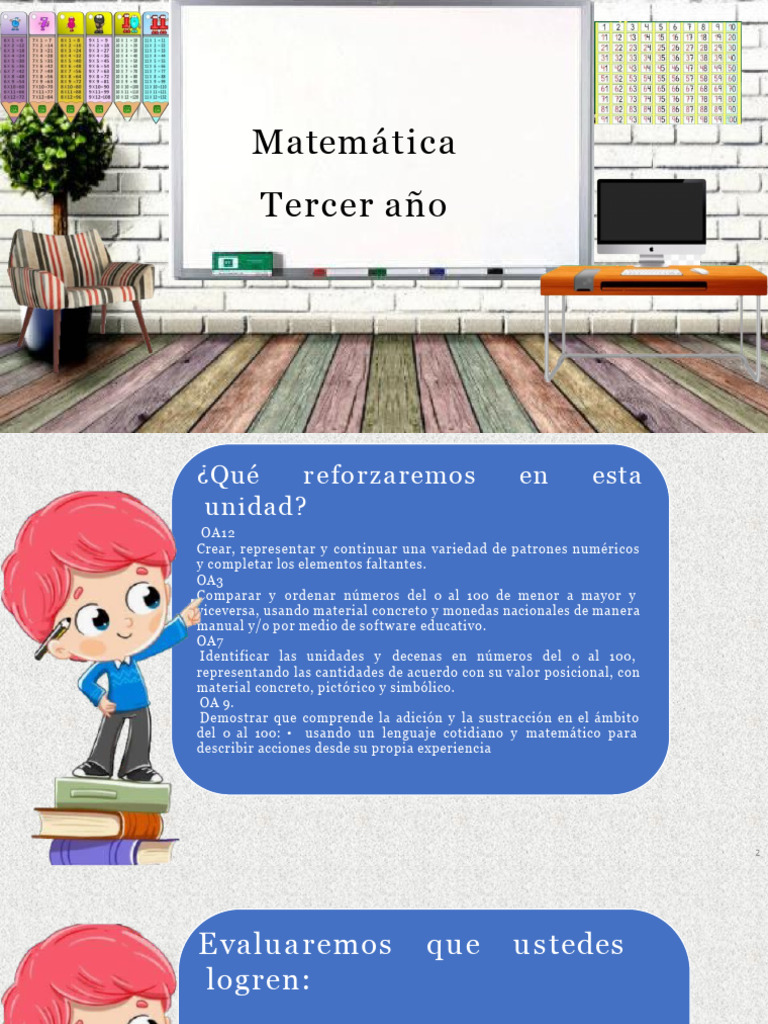 Patrones y Números en Matemáticas 3° | PDF | Números | Sustracción