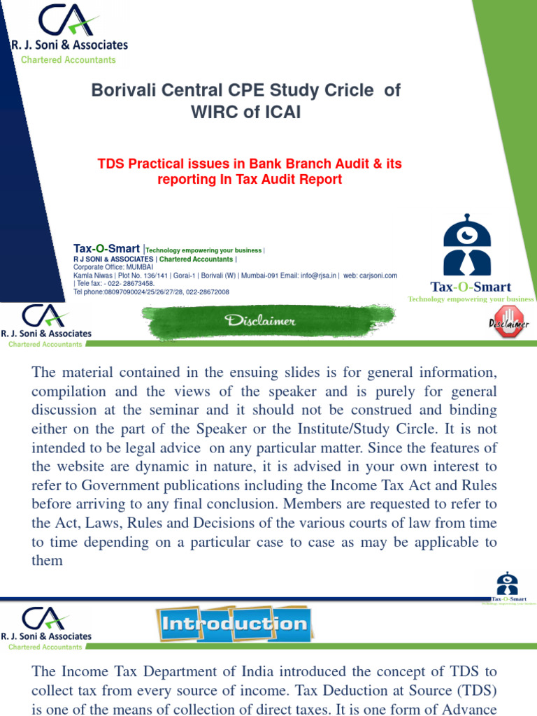 TDS Practical Issues TAR | PDF | Taxes | Payments