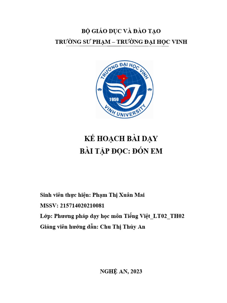 KHDH Bài Đọc 2. Đón Em | PDF