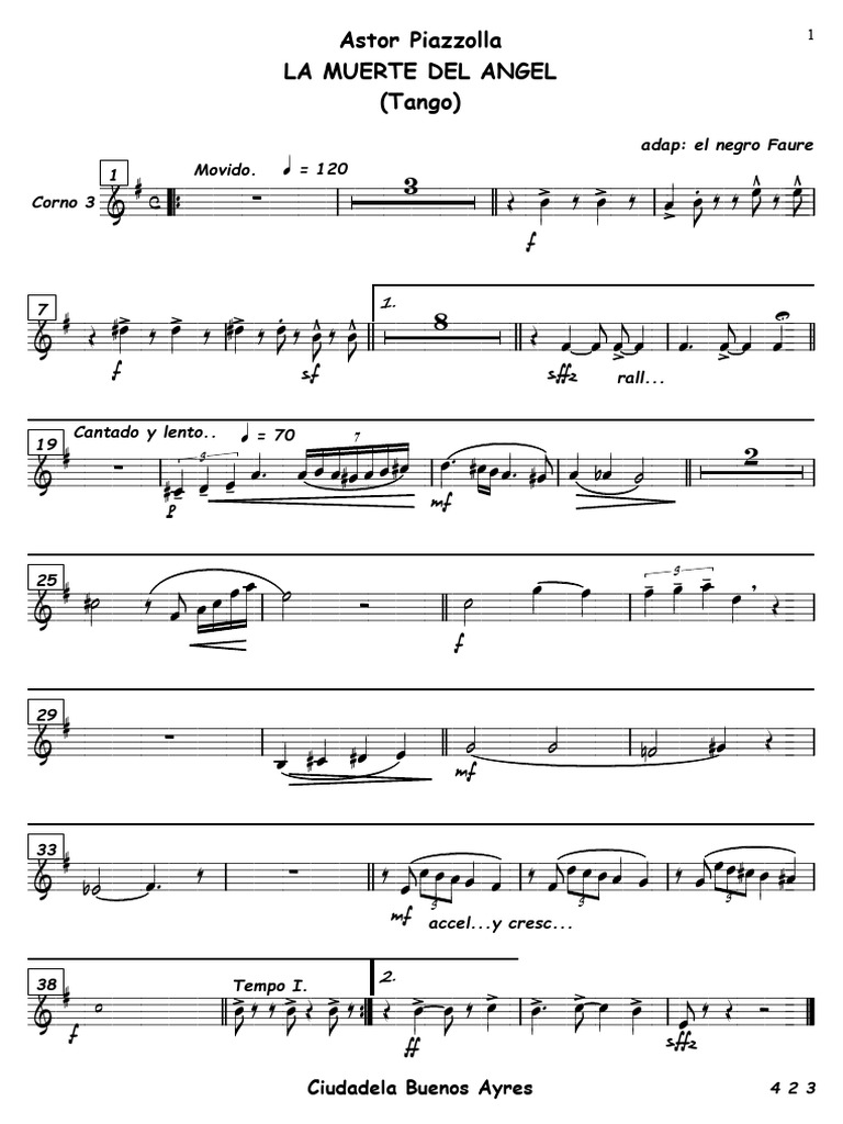 La Muerte Del Àngel Corno 3 06 06 2023 | PDF | Musique argentine ...