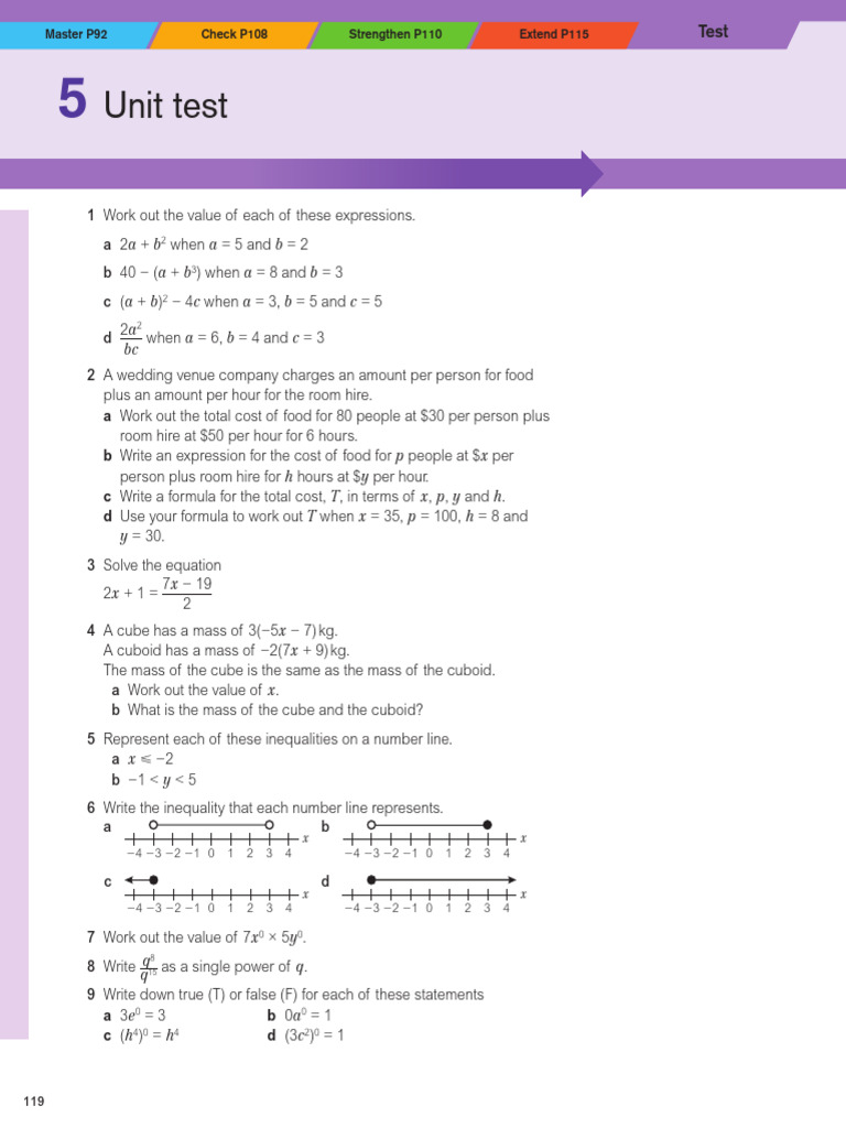 CH 5 Test | PDF | Equations | Mathematics