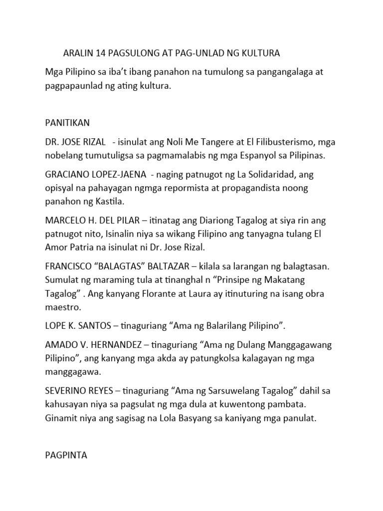 Aralin 14 Pagsulong at Pag | PDF