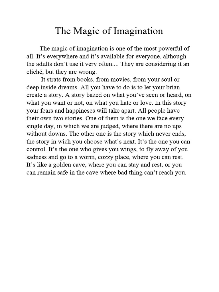 The Magic of Imagination | PDF
