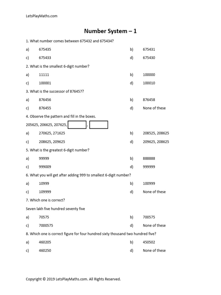 Number System 1 | PDF