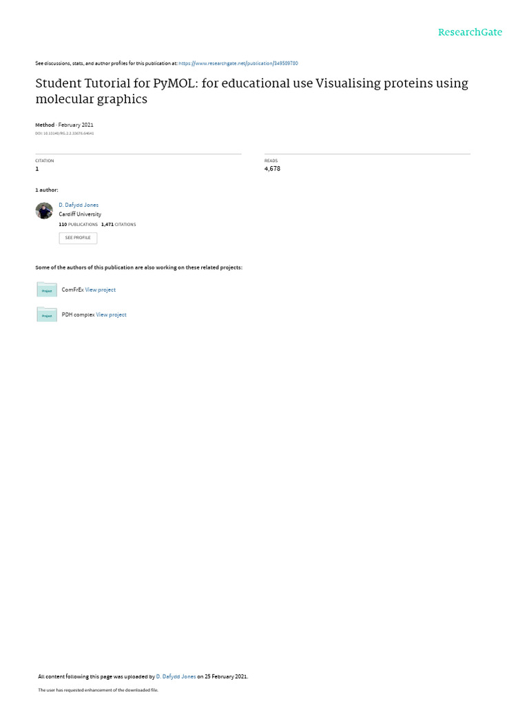 PyMol Tutorial Students | PDF | Amino Acid | Protein Data Bank