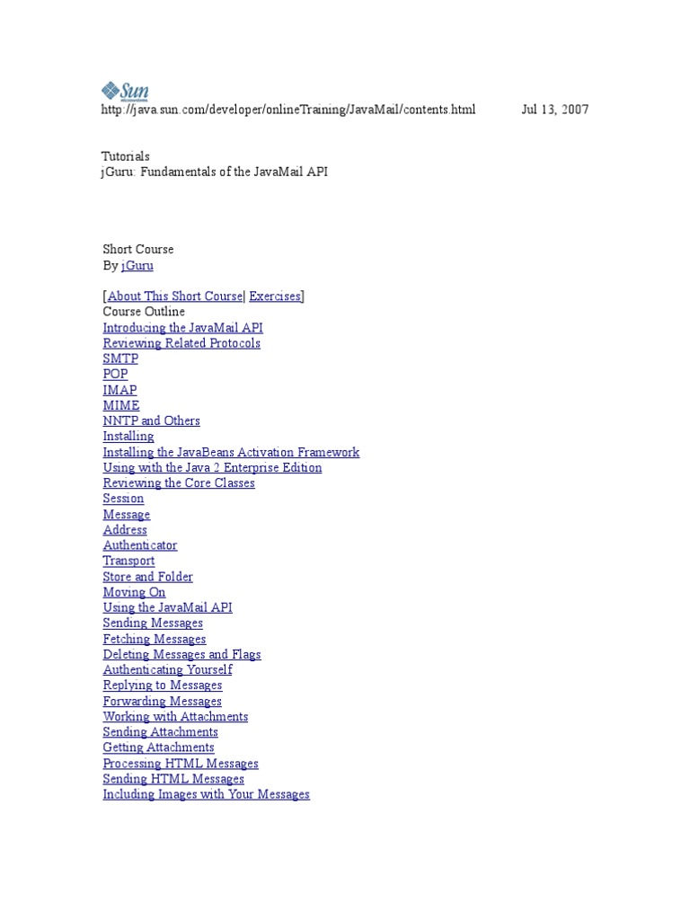 Java Mail API | PDF | Application Layer Protocols | Computer Mediated ...