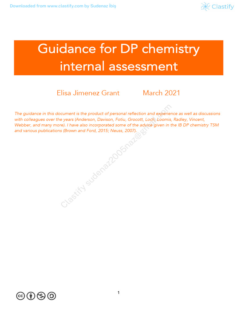 Chem Guide To IA | PDF | Methodology | Sodium