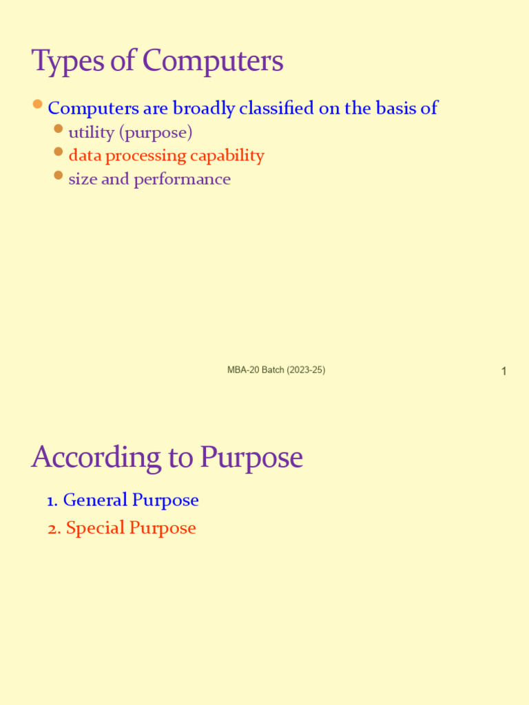Types of Computer and Logical Organisation of Computer | PDF | Random Access Memory | Computer ...