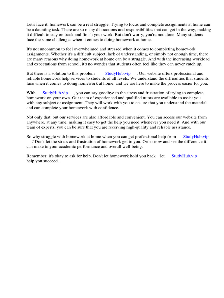 I Can Never Do Homework at Home | PDF | Homework | Educational Technology