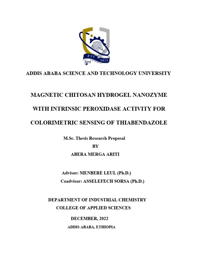 Abera Final Proposal Thesis | PDF | Pesticide | Enzyme