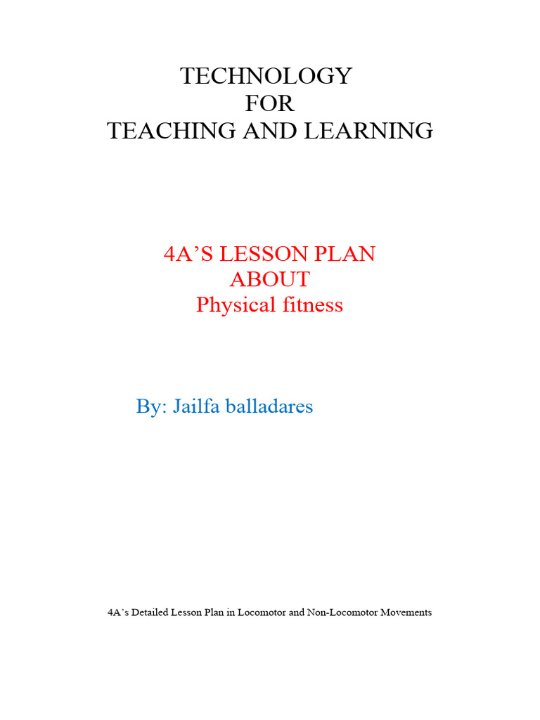 4 A's Detailed Lesson Plan (Jailfa)-1 | PDF | Lesson Plan | Behavior Modification