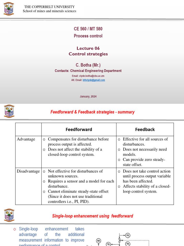 Process control-lecture 06 | PDF | Control Theory | Feedback