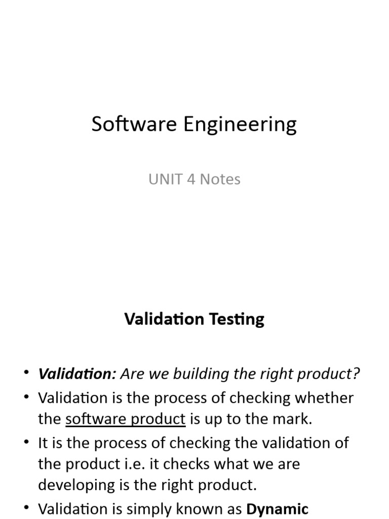 SE UNIT 4 Notes - Updated | PDF | Software Testing | Control Flow