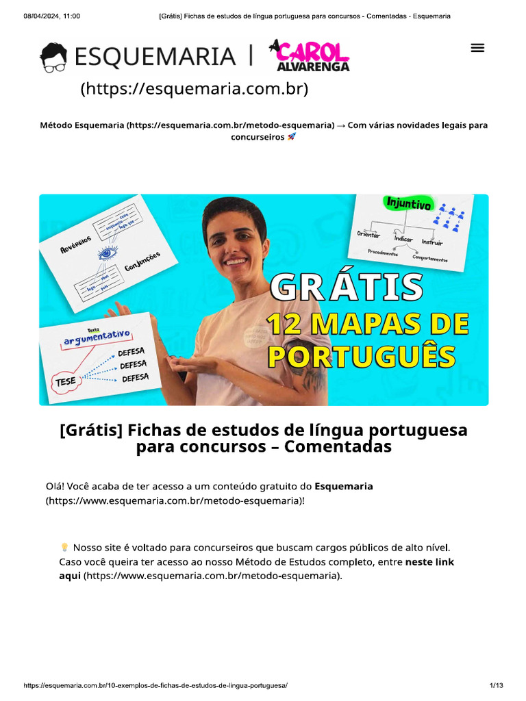 12 Mapas de Portugues | PDF
