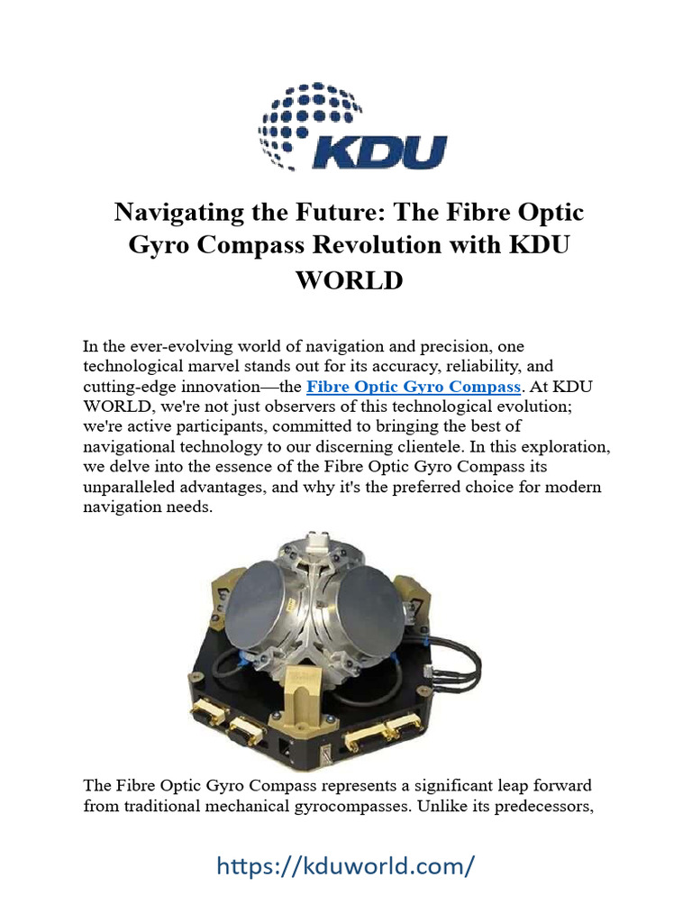 Fibre Optic Gyro Compass | PDF | Gyroscope | Compass