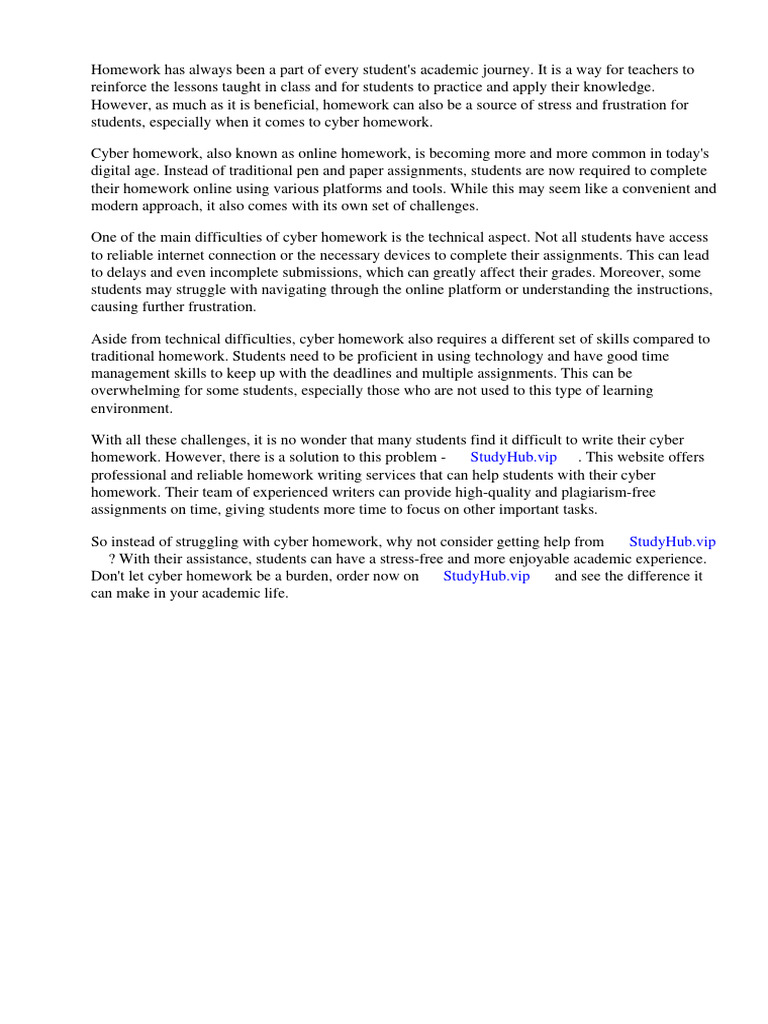Cyber Homework More 4 | PDF | Homework | Learning